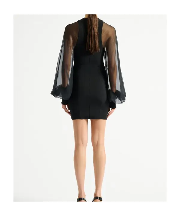 Balmain Short Jersey And Muslin Dress