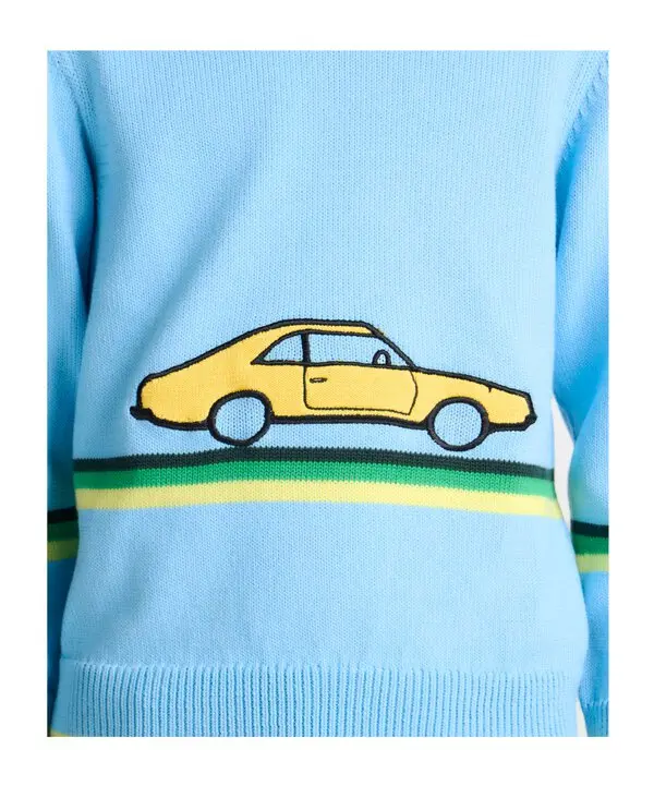 J.W.ANDERSON Crocheted Car Jumper In Sky Blue