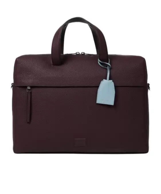 Paul Smith Burgundy Leather Double-zip Folio