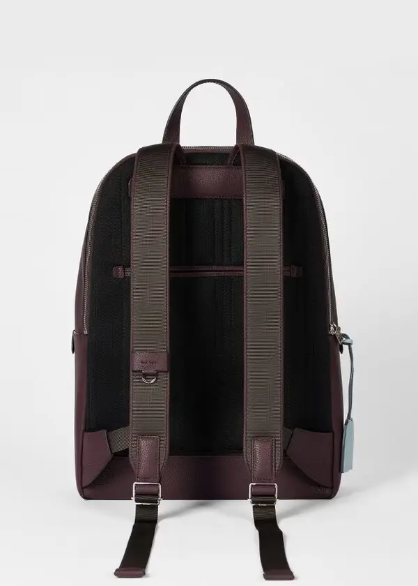 Paul Smith Burgundy Leather Backpack
