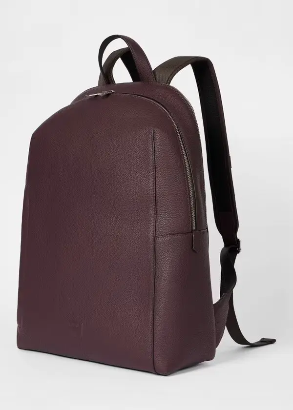 Paul Smith Burgundy Leather Backpack