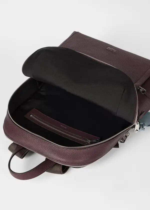Paul Smith Burgundy Leather Backpack