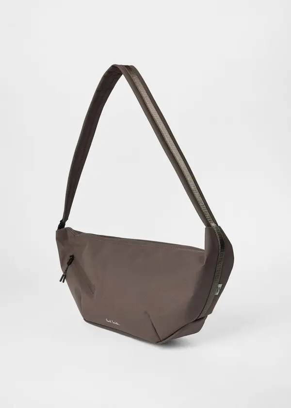Paul Smith Logo Print Zip Pocket Messenger Bag - Lavender