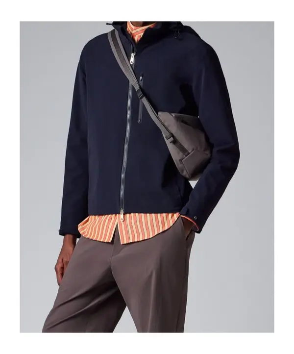 Paul Smith Logo Print Zip Pocket Messenger Bag - Lavender
