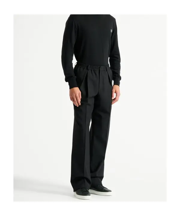 Balmain Wool Trousers With Elasticated Waist