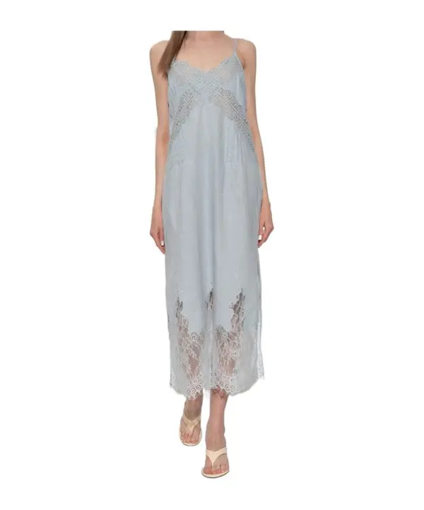 ALLSAINTS Lace Trim Sleeveless Maxi Dress