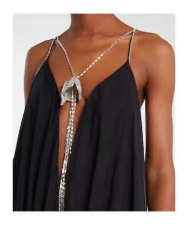 David Koma Embellished Chiffon Gown