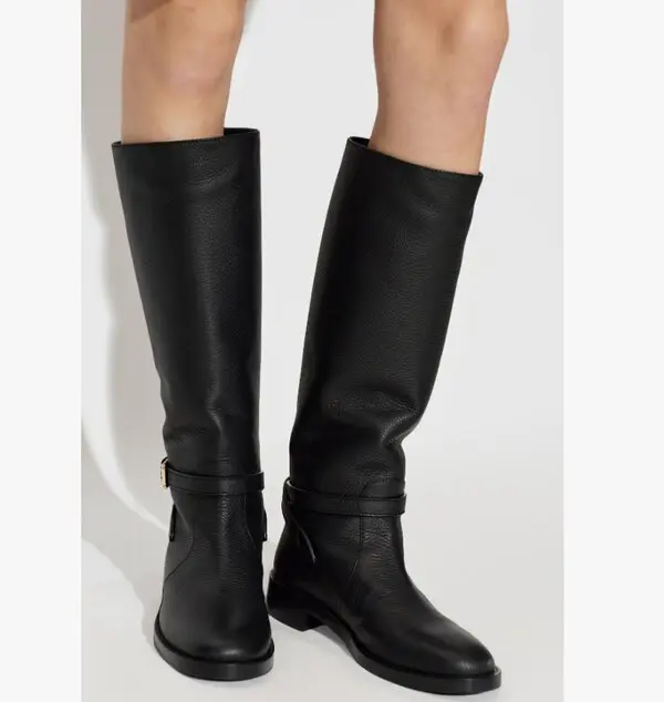 GIANVITO ROSSI Buckle-strap Knee-high Boots