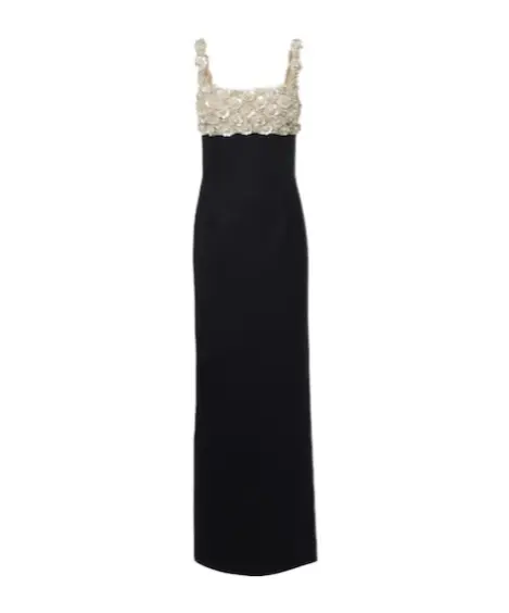 Oscar De La Renta Embroidered Bustier Gown