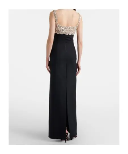Oscar De La Renta Embroidered Bustier Gown