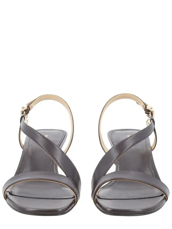 Michael Kors Kitten-heel Asymmetric Slingback Sandals