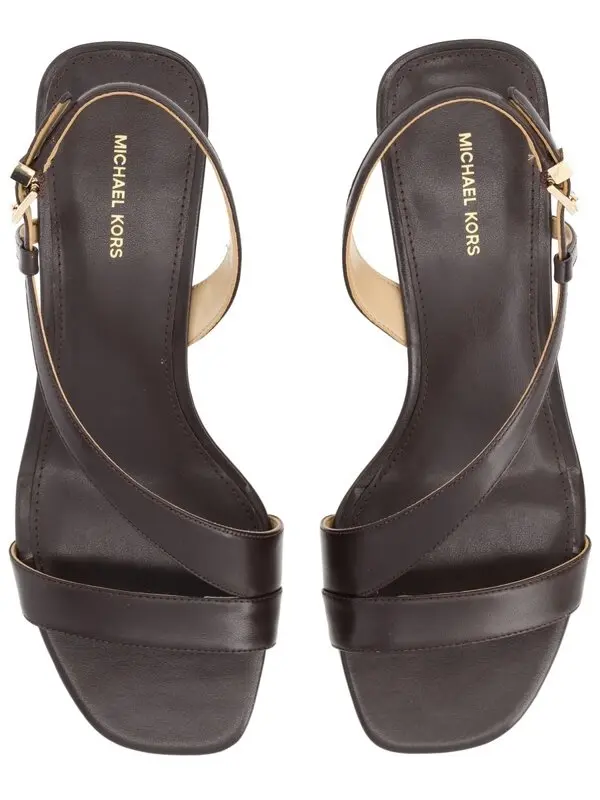Michael Kors Kitten-heel Asymmetric Slingback Sandals