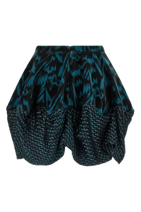 KIKO KOSTADINOV Evelyn Skirt With Tie-dye Print And Draped Design