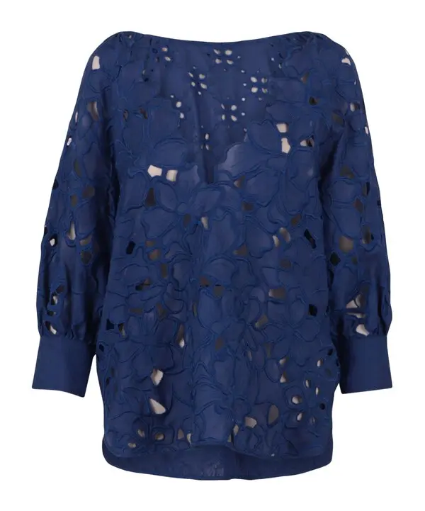 Ermanno Scervino Long-sleeved Cover-up - Blue