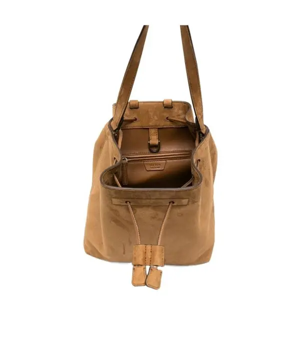 THE ROW Drawstring-fastening Suede Backpack