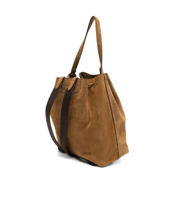 THE ROW Drawstring-fastening Suede Backpack