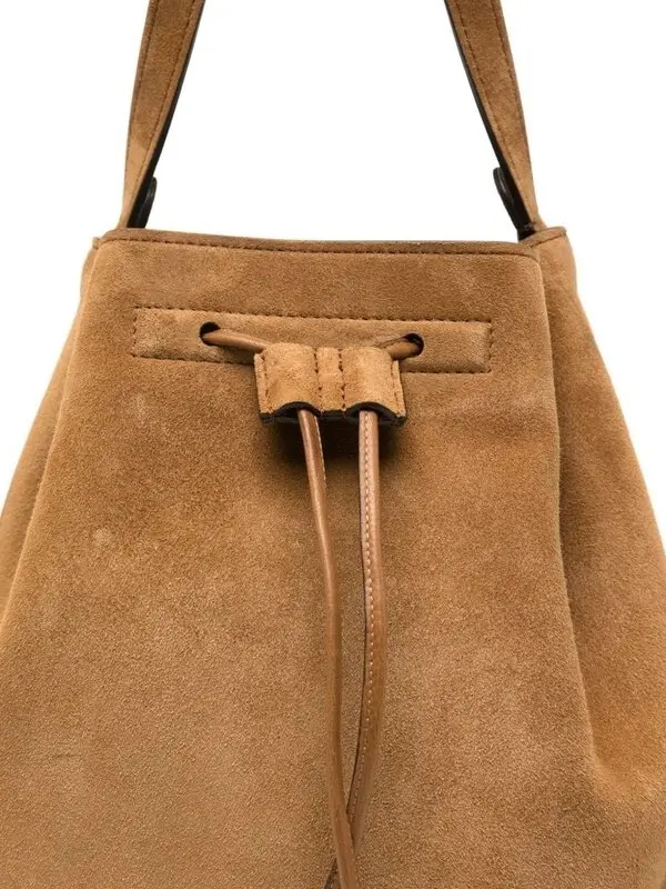 THE ROW Drawstring-fastening Suede Backpack