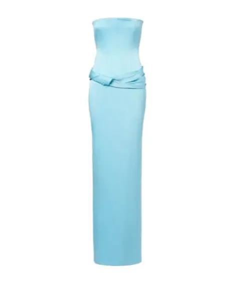 Alex Perry Crepe Satin Bustier Gown