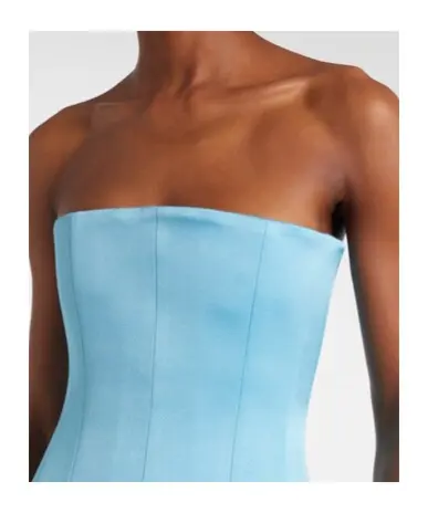 Alex Perry Crepe Satin Bustier Gown