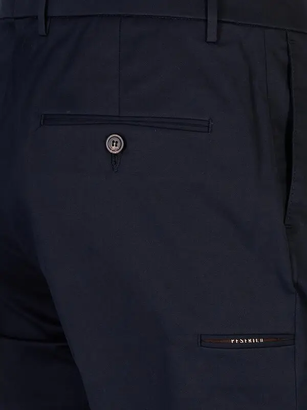 Peserico Button-fastening Cotton Chino Trousers