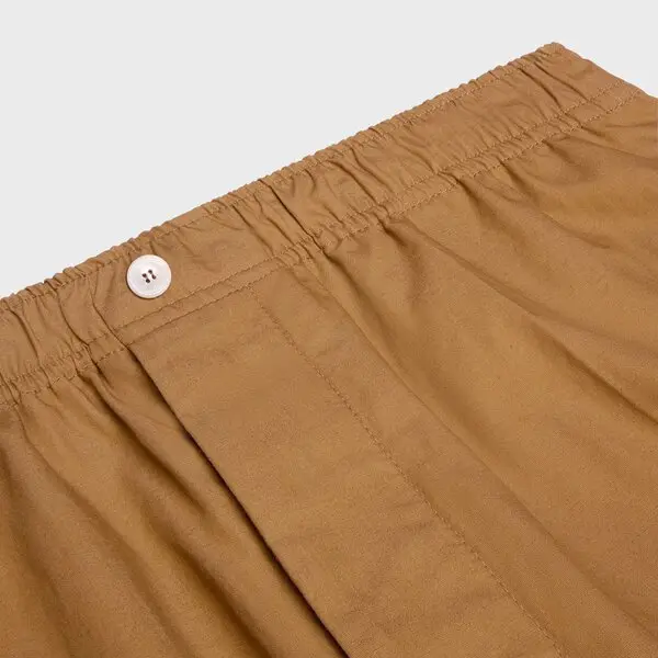 Celine Mid-rise Straight-leg Trousers In Cotton And Linen Cloth