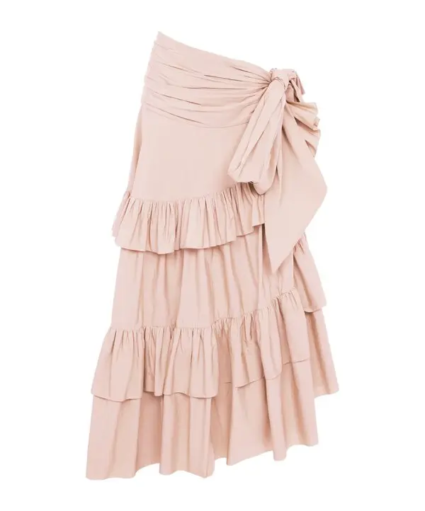 Chloé Tiered Ruffled Maxi Skirt - Soft Pink