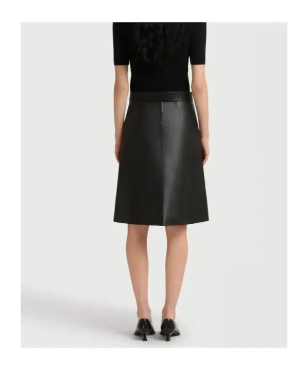 Marni Nappa Leather Skirt With Pleat