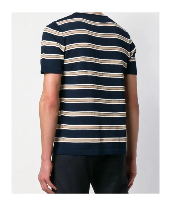 ROBERTO COLLINA Striped Knit T-shirt