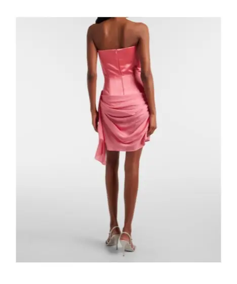 Alex Perry Draped Silk Corset Dress