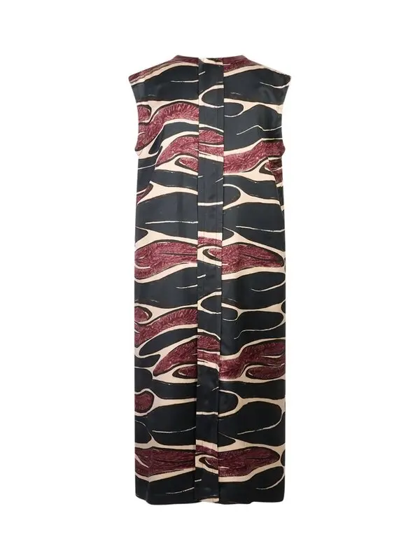 Marni Abstract Print Sleeveless Midi Dress