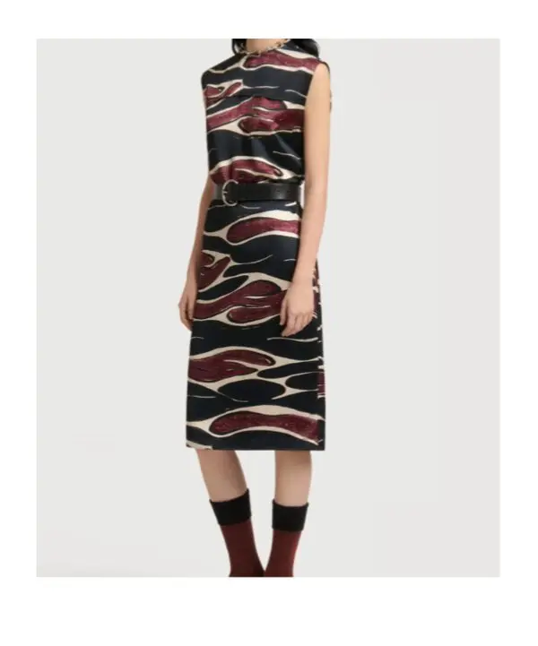 Marni Abstract Print Sleeveless Midi Dress