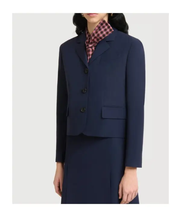 Marni Deep Blue Techno Wool Jacket