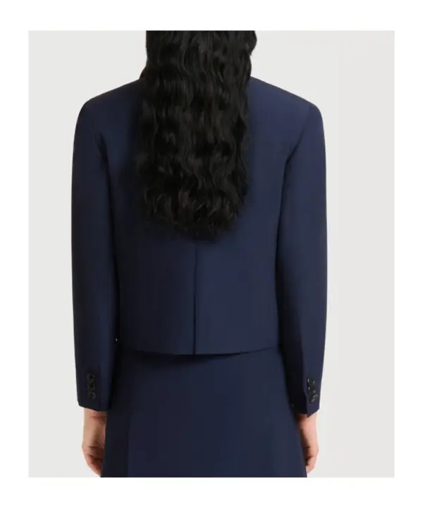 Marni Deep Blue Techno Wool Jacket