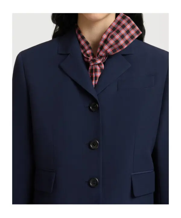 Marni Deep Blue Techno Wool Jacket
