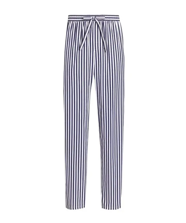 Dolce & Gabbana Striped Poplin Vanity Trousers With Piping