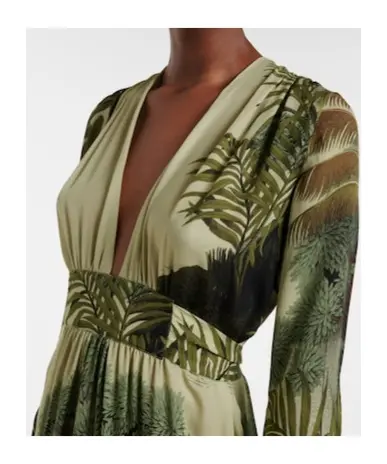 Johanna Ortiz Printed Silk Maxi Dress