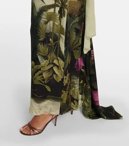 Johanna Ortiz Printed Silk Maxi Dress