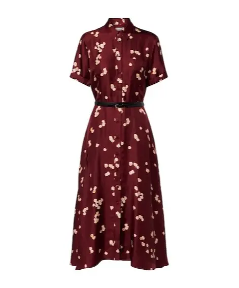 Altuzarra Belted Printed Silk Shirt Dress