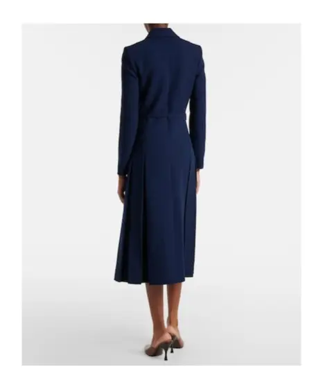 EMILIA WICKSTEAD Chaney Wool Crepe Midi Dress