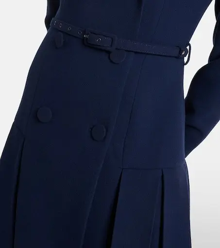EMILIA WICKSTEAD Chaney Wool Crepe Midi Dress