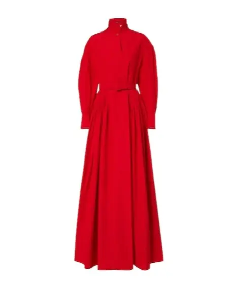 Ralph Lauren Daley Belted Cotton-blend Poplin Gown - Red