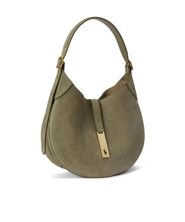Polo Ralph Lauren Polo Id Suede Shoulder Bag