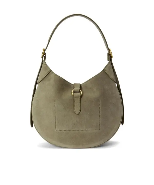 Polo Ralph Lauren Polo Id Suede Shoulder Bag