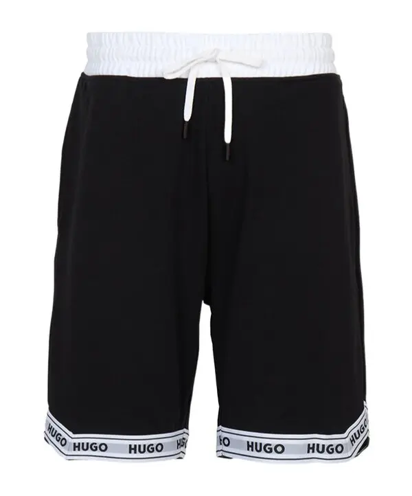 Hugo Boss Logo-trim Drawstring Shorts - Black