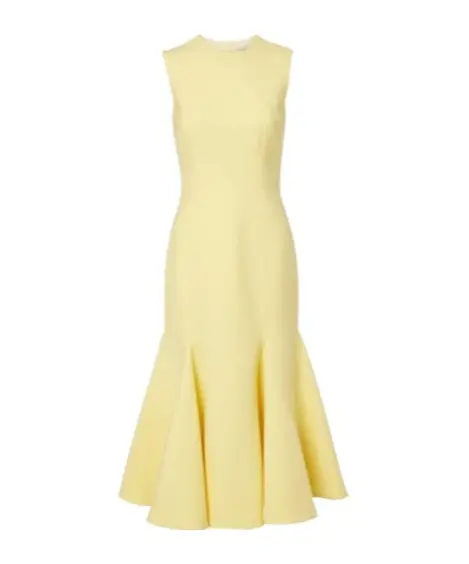 EMILIA WICKSTEAD Seema Crêpe Cocktail Dress - Yellow