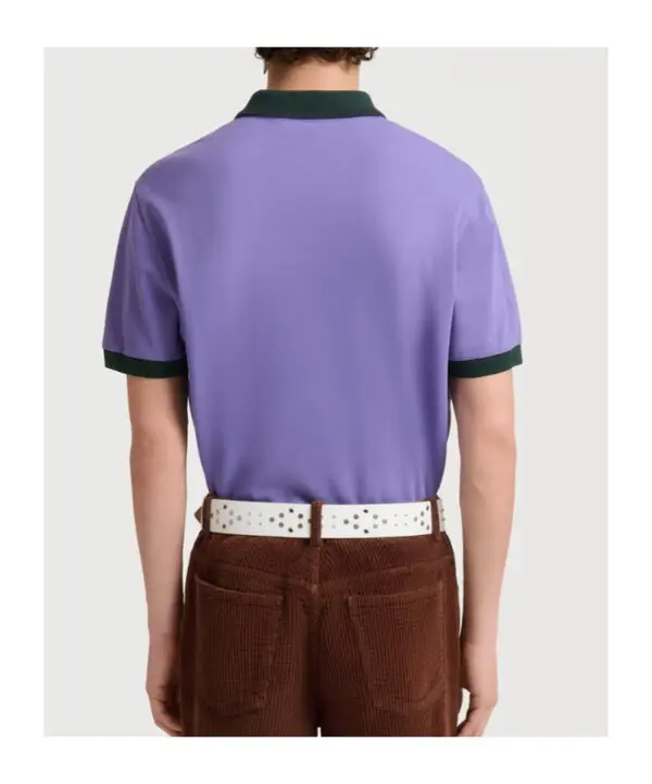 Marni Purple Piqué Polo Shirt With Contrast Trims