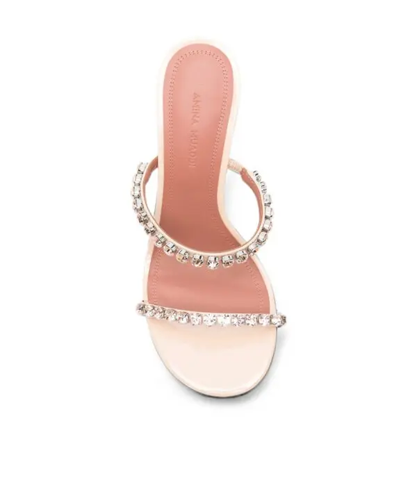 Amina Muaddi Round-toe High-heeled Sandals