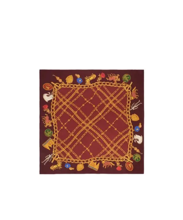Burberry Check Charm Silk Scarf - Auburn