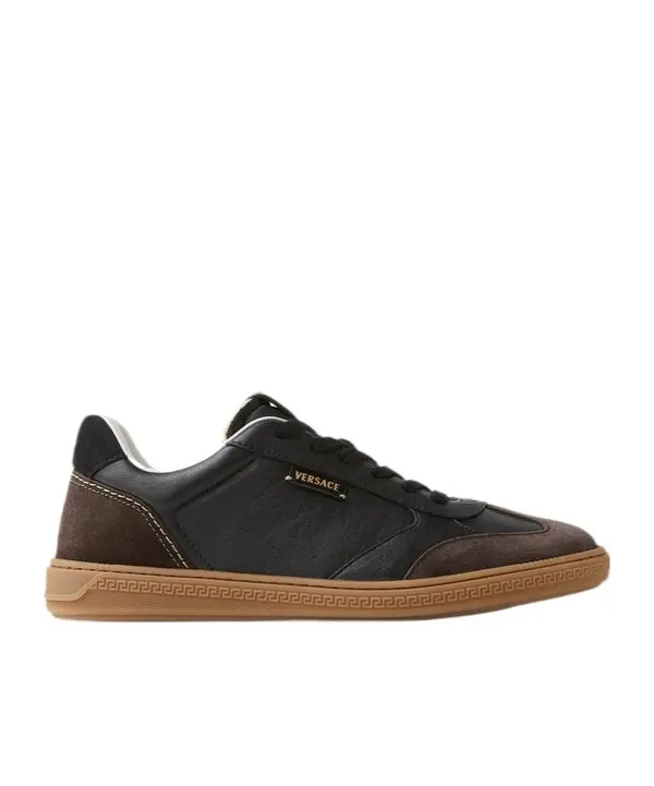 Versace Greca Court Nappa Suede Sneakers