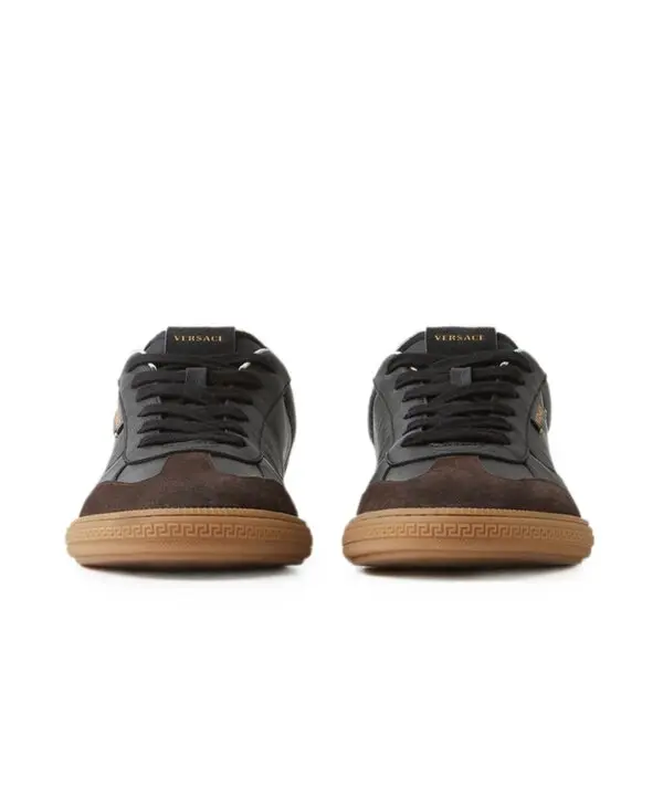 Versace Greca Court Nappa Suede Sneakers